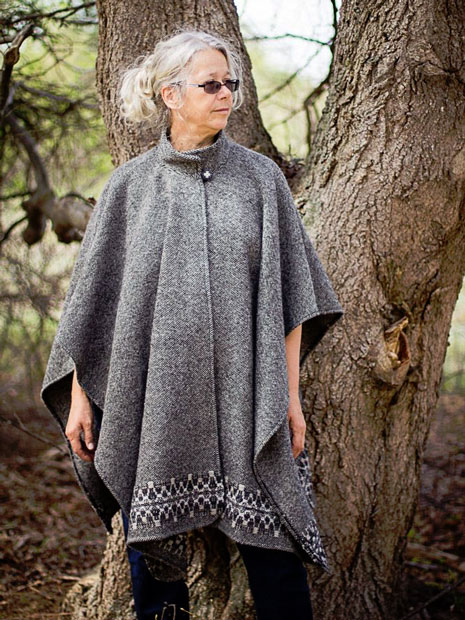 Collared Wool Wrap « de Weever's Wovens: Wool Clothing from the Loom